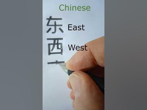 Drawing the Chinese words East West South North - YouTube