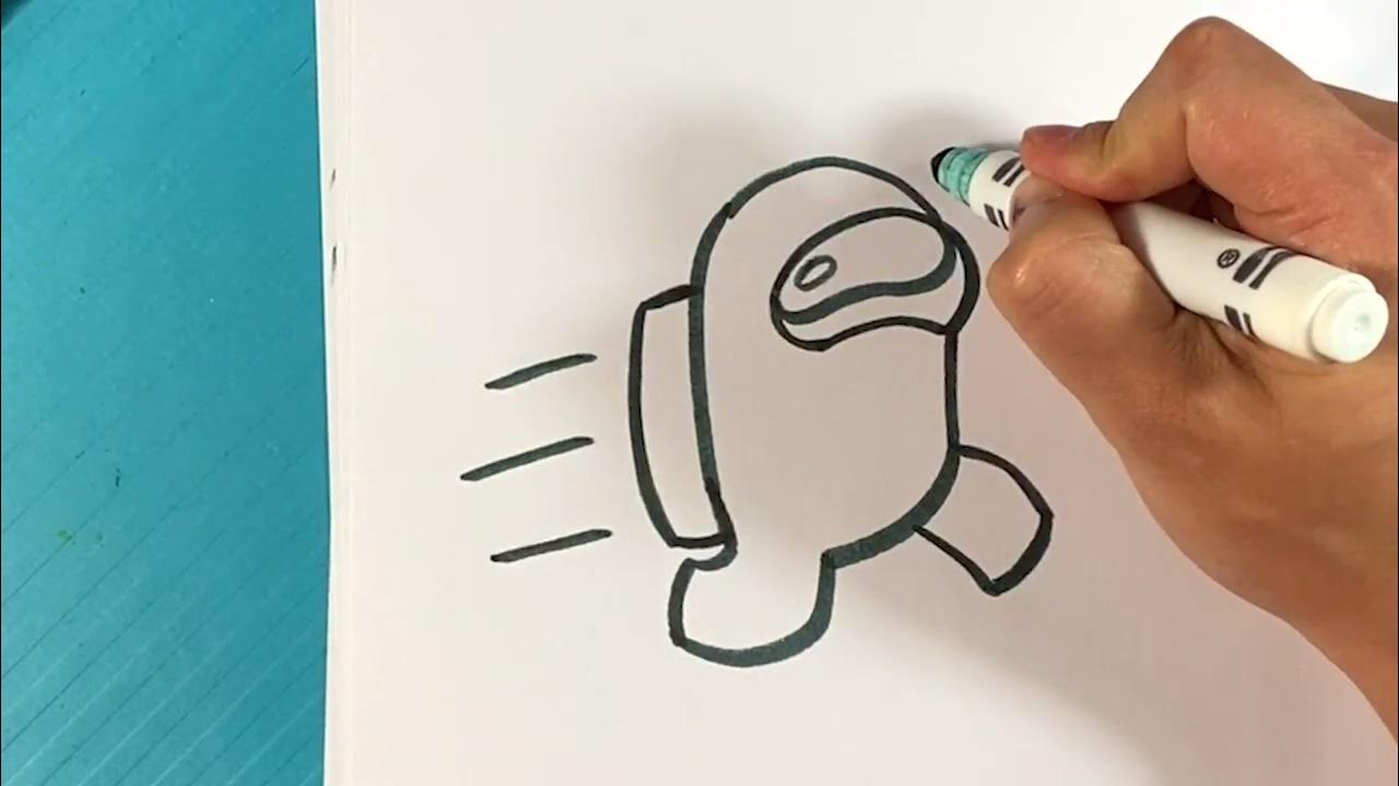 EASY How to Draw AMONG US - Crewmate Running Scared - YouTube
