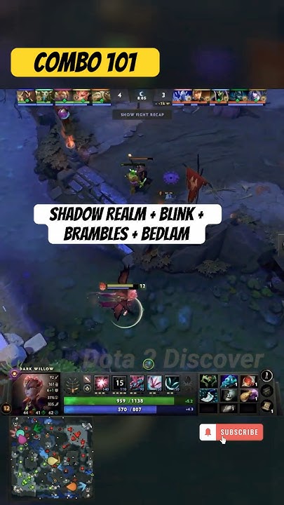 Dark Willow’s Combo 101: Shadow Realm + Blink + Brambles + Bedlam #Dota2 #DarkWillow - YouTube