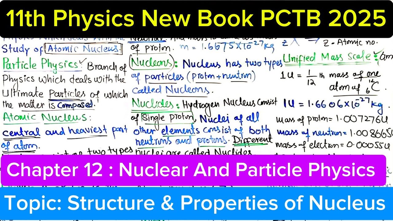 Structure And Properties of Nucleus | Chapter 12 Nuclear & Particle ...
