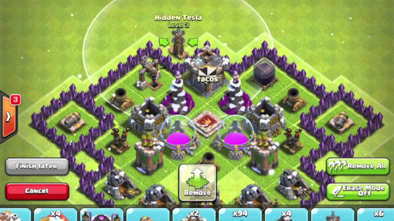 Clash Of Clans | "Diamond Trap" Farming Base | Town Hall Level 7 Base ...
