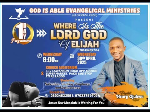 WHERE IS THE LORD OF ELIJAH || THE STEPS TO RIGHTEOUSNESS || PROPHET ...