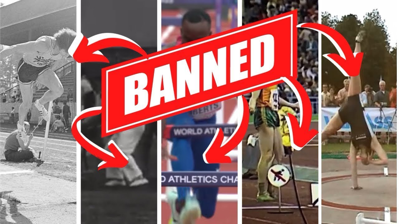 BANNED TECHNIQUES - Track & Field (Compilation) - YouTube