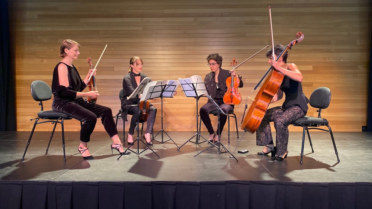 Enigma Quartet rehearse and perform Brahms - String Quartet no. 2 in A minor, Op. 51 - YouTube