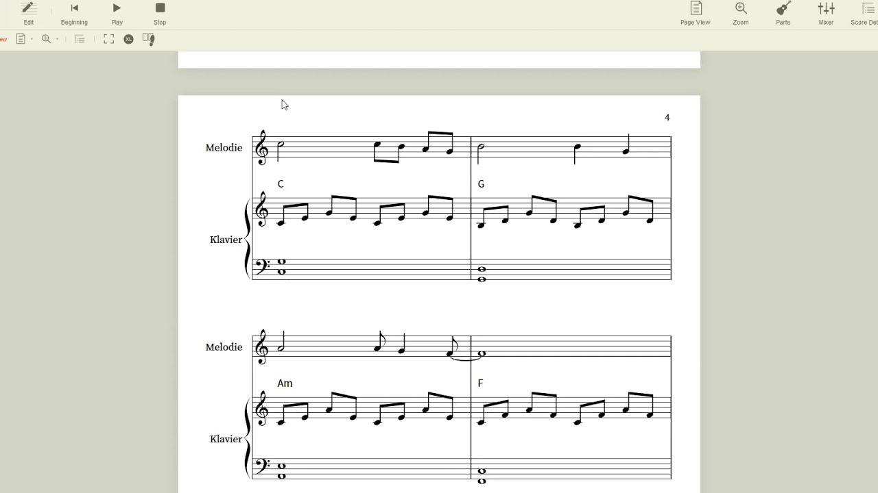 Noteflight Tutorial: Klavier Begleitung für Pop-Songs - YouTube