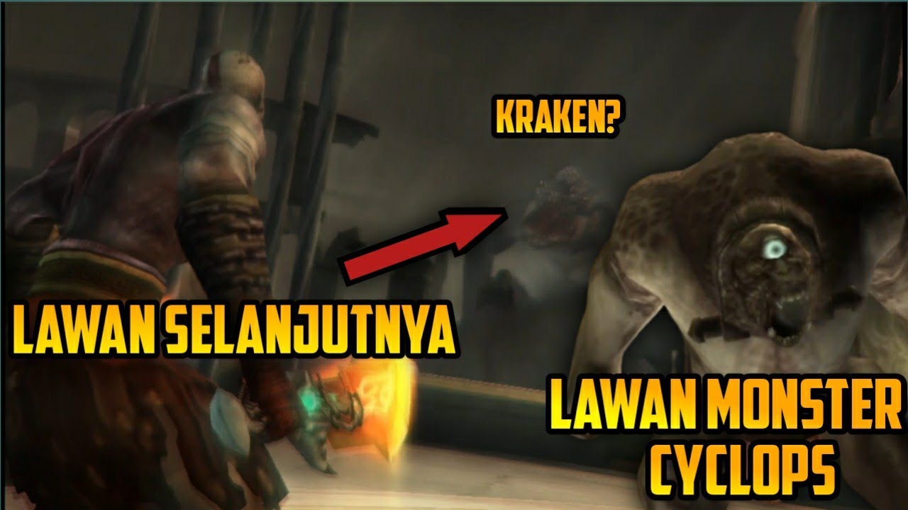 Kratos bertemu dengan monster cyclops - God of war: ghost of sparta 02 ...