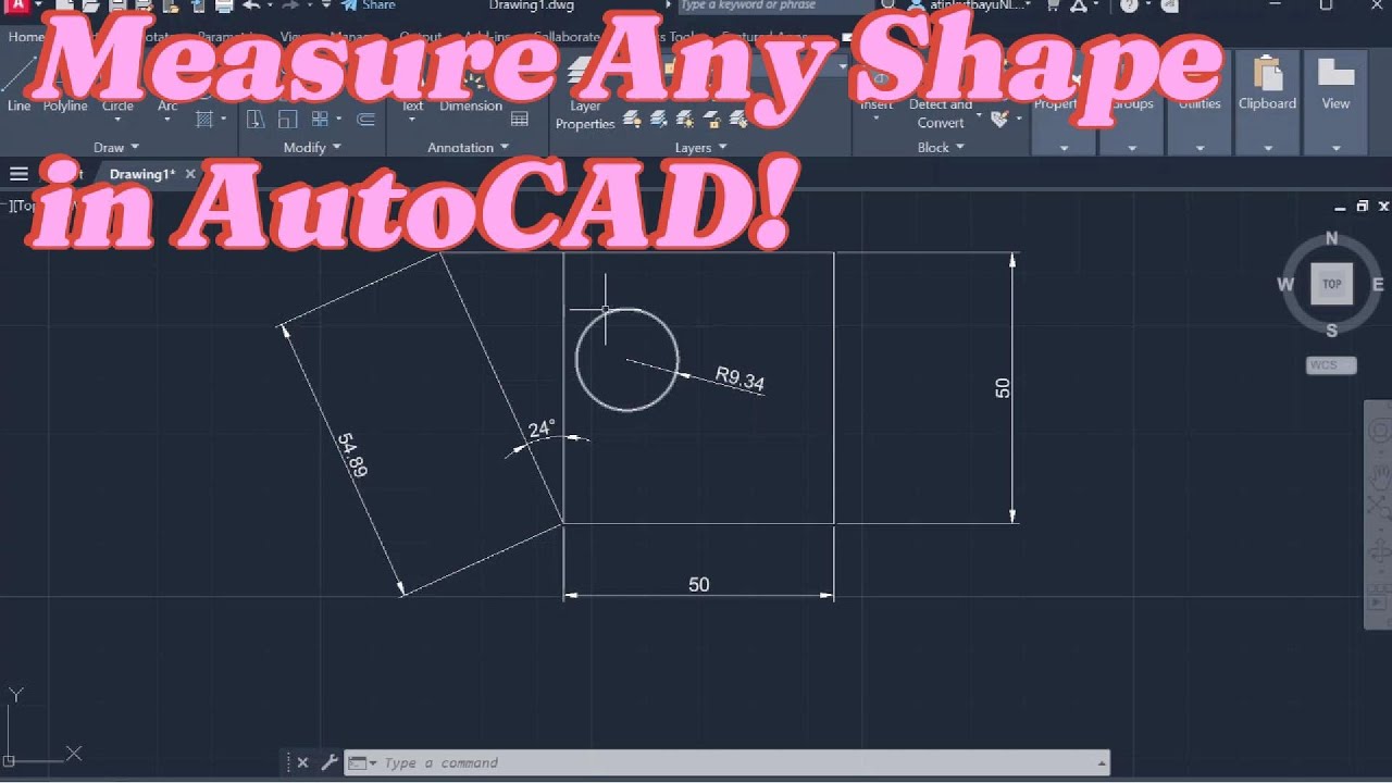Measure Any Shape in AutoCAD | AutoCAD Tutorial Part 27 | . - YouTube
