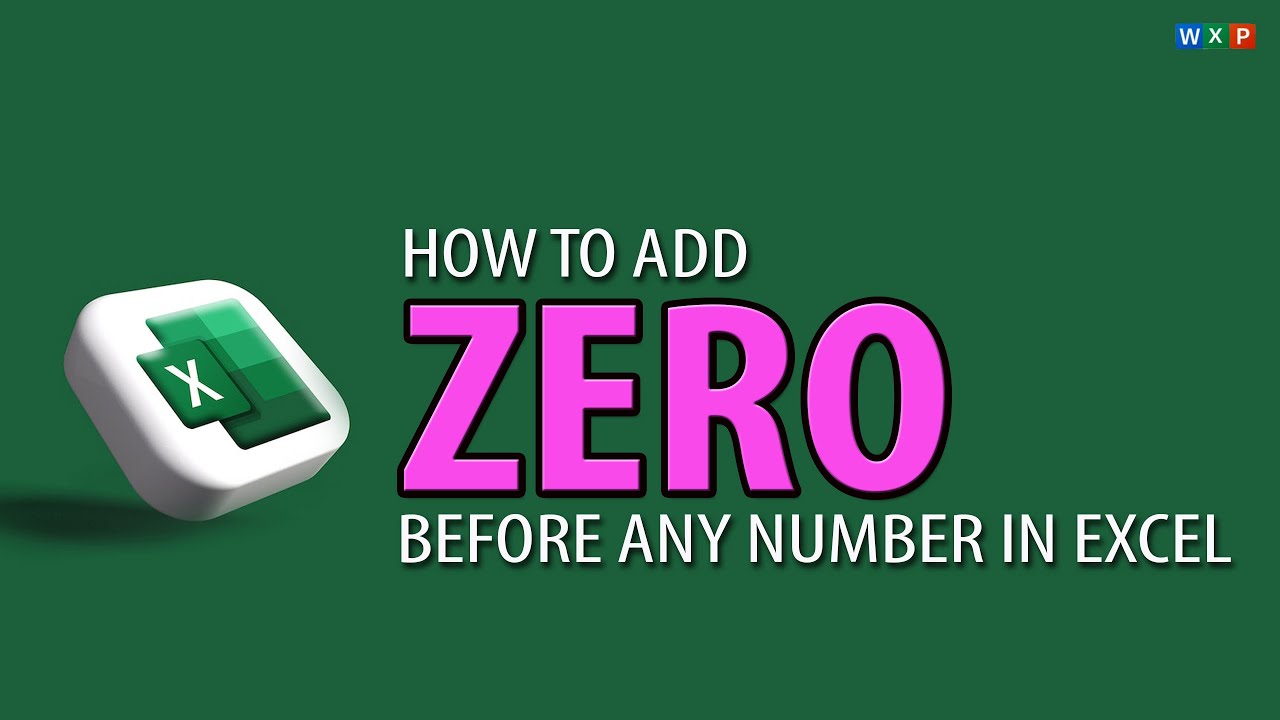 How To Add Zero Before Any Number In Excel Wxp Exceltricks Youtube 8609
