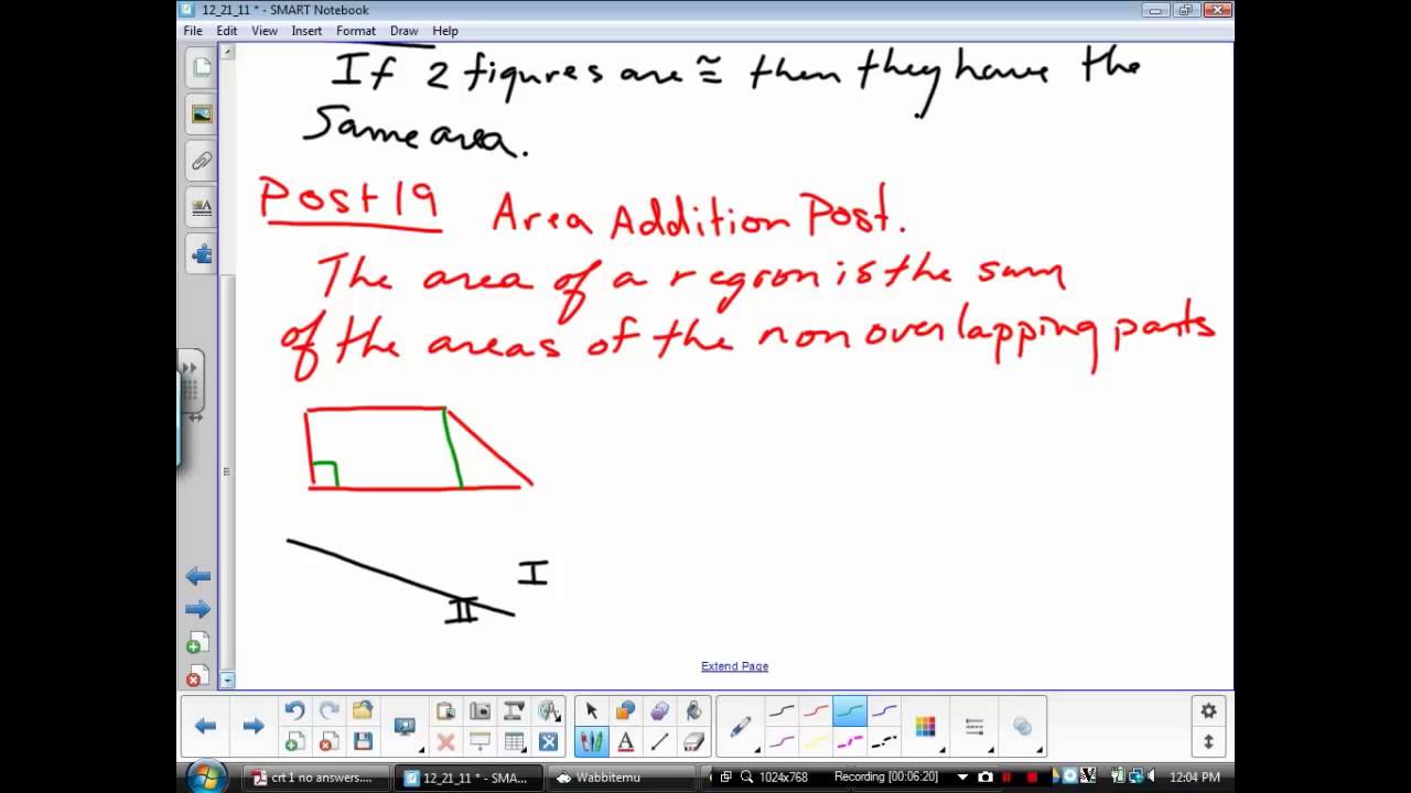 Geometry 02-28-13 Area Postulates - YouTube
