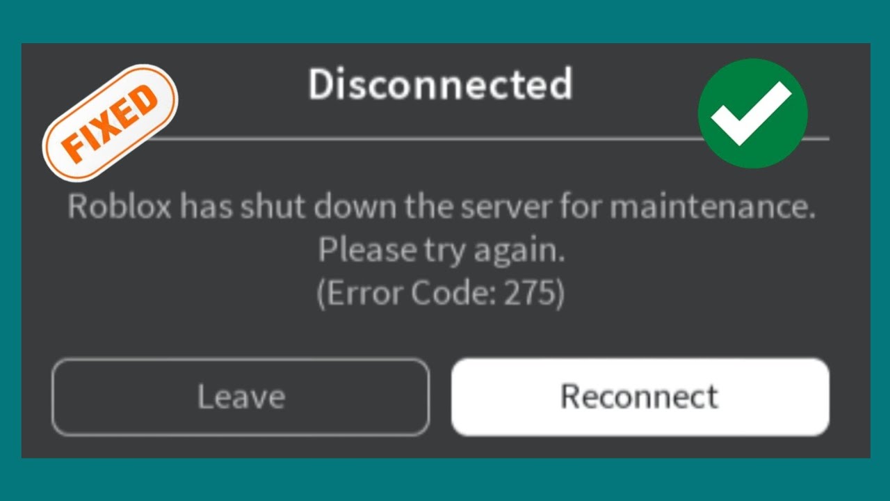 Cómo solucionar el código de error 275 en Roblox - YouTube