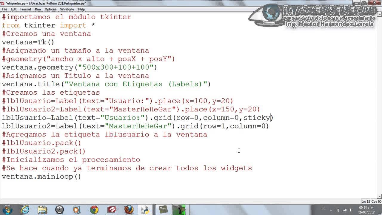 36 - Cómo crear Etiquetas con tkinter (Python) - YouTube