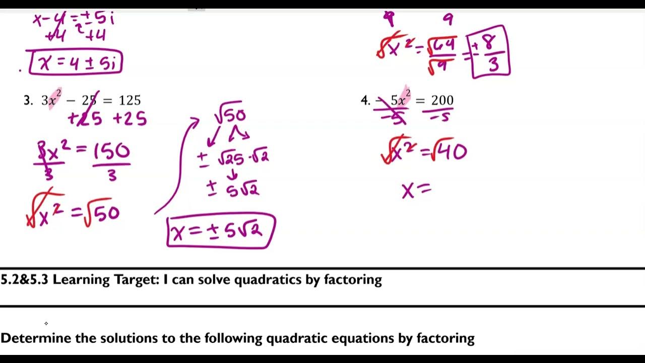 Algebra II Unit 5 Quadratics Review - YouTube
