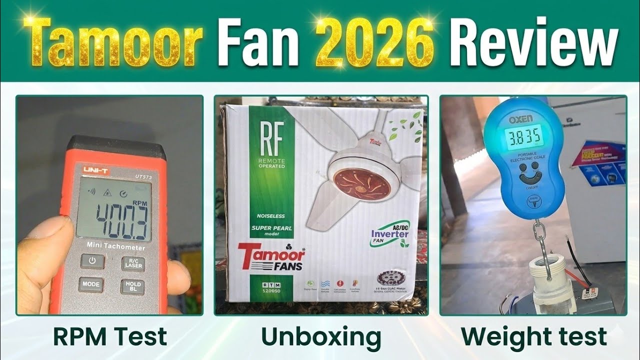 Tamoor AC DC fan full review || tamoor fan kitne watt Ka hota hai ...
