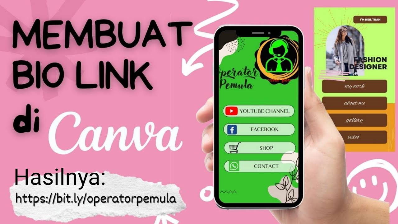 CARA MEMBUAT BIO LINK di CANVA | BIO LINK INSTAGRAM MENARIK - YouTube