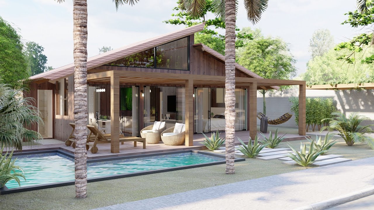 Uma casa em meio a natureza | COM DETALHES EM MADEIRA | - YouTube