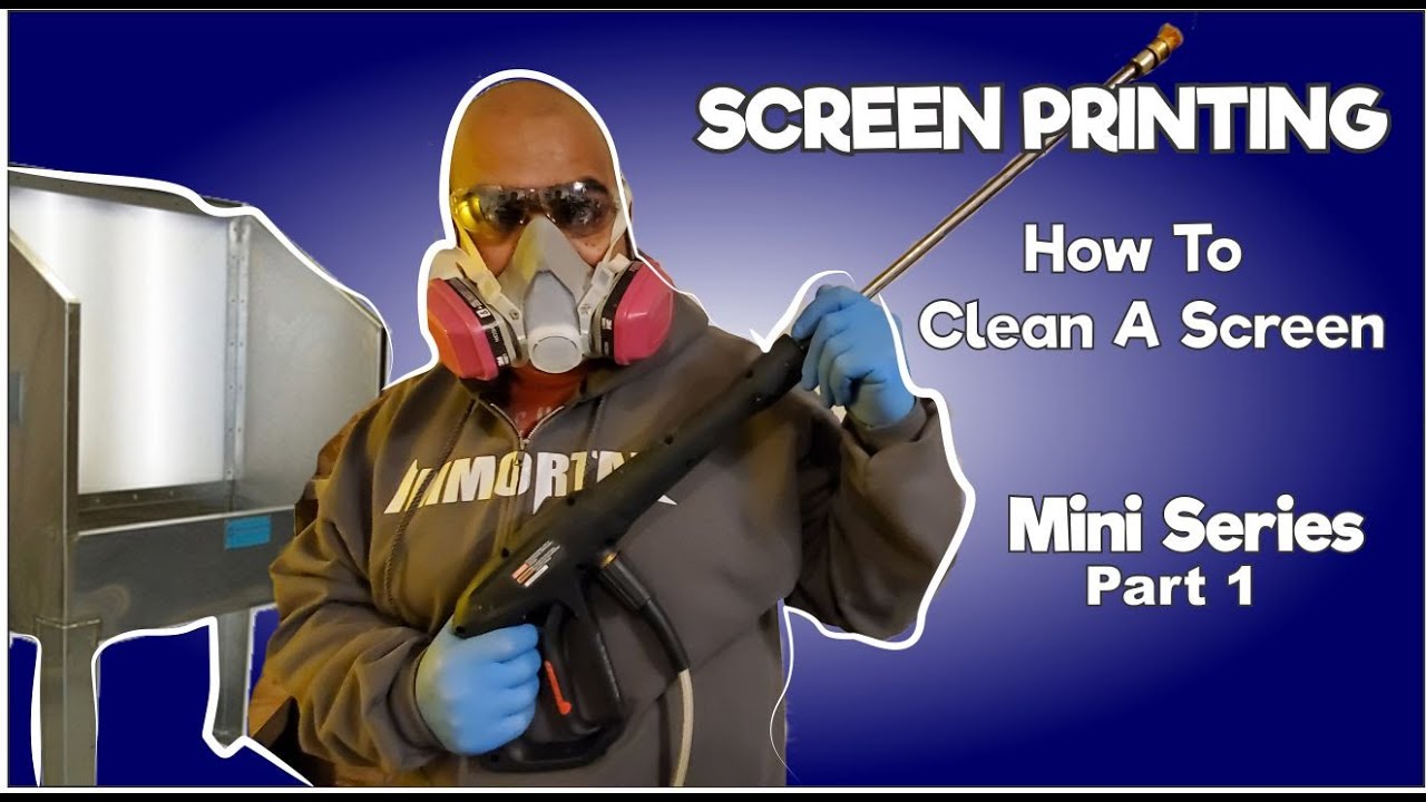 How to clean a Screen for Screen Printing (mini series episode 1) - YouTube