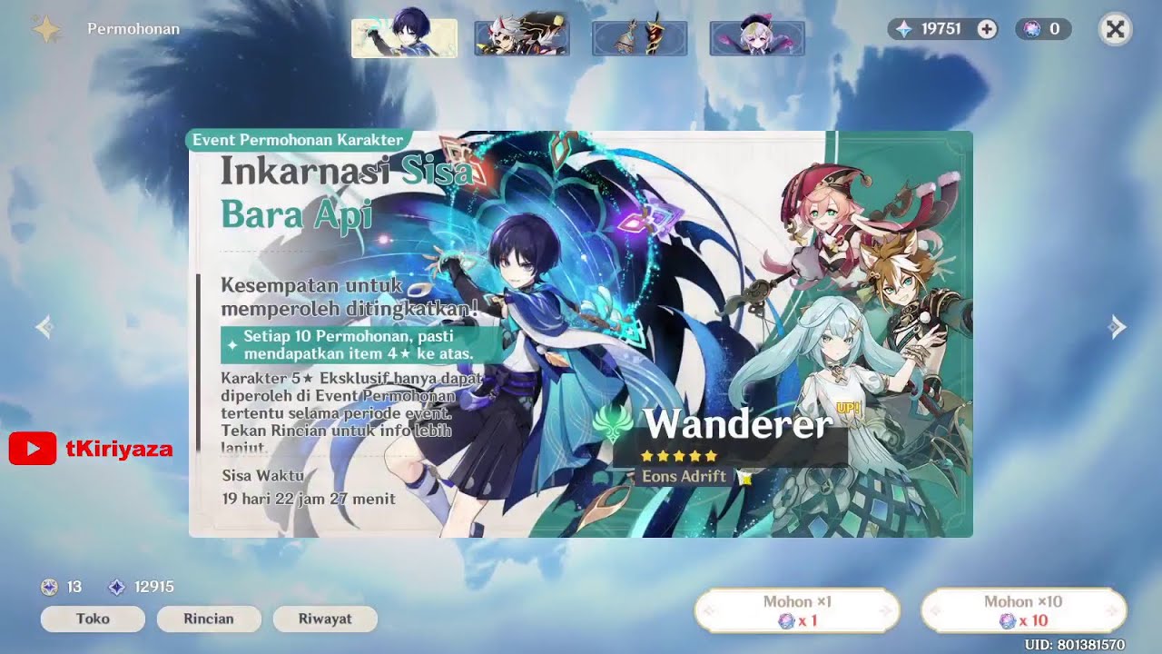 Gacha Banner Wanderer - Gacha Moment 😊 | Genshin Impact #genshinimpact ...