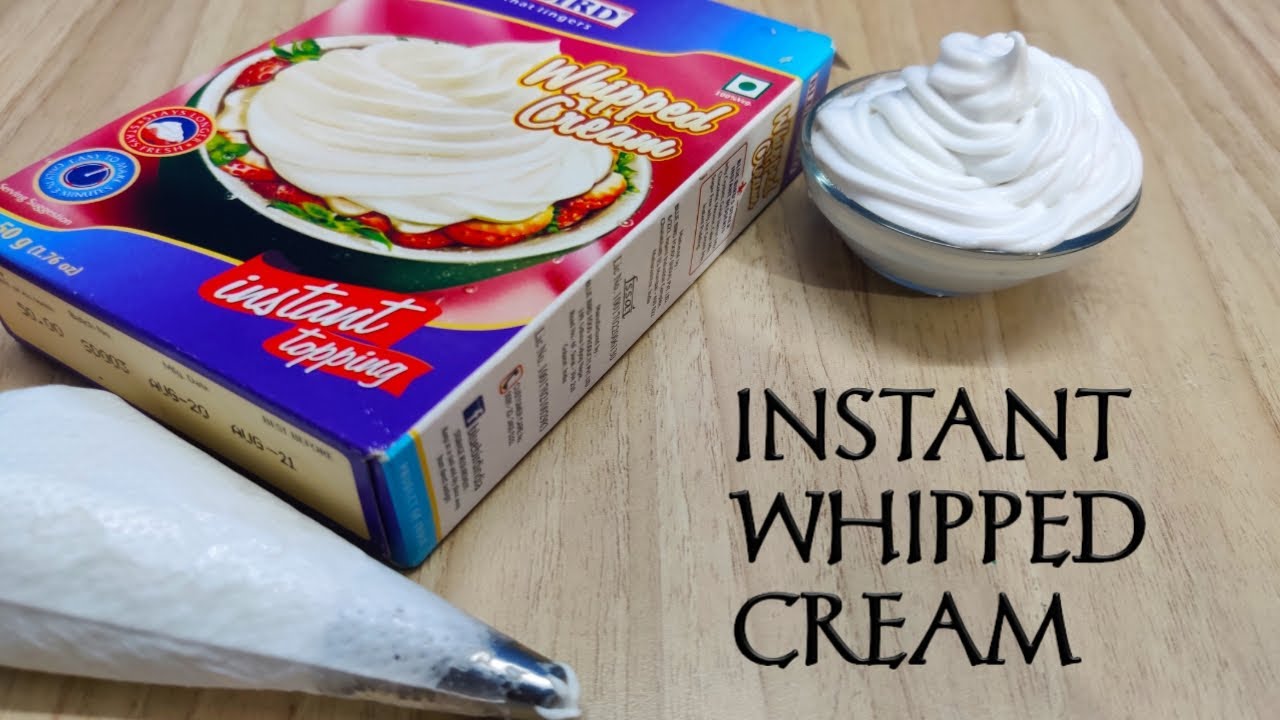 Instant Whipped Cream Using Powder|Whipped Cream in Just 10 Min - YouTube