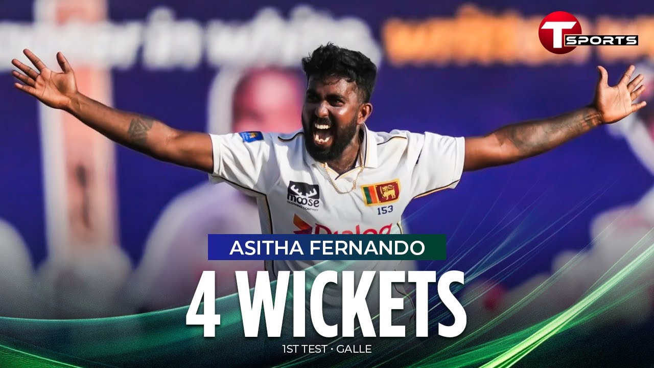 Asitha Fernando's 4 wickets vs Bangladesh | 1st Innings | 1st Test ...