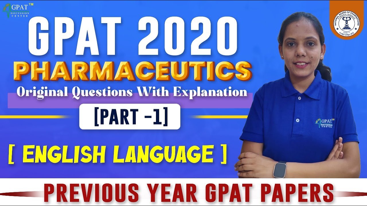 GPAT 2020 (Part-1) PHARMACEUTICS || PYQ PAPER SOLUTION WITH DETAIL ...