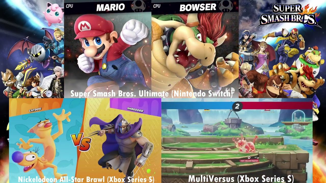 Super Smash Bros. Ultimate vs MultiVersus vs Nickelodeon All-Star Brawl ...