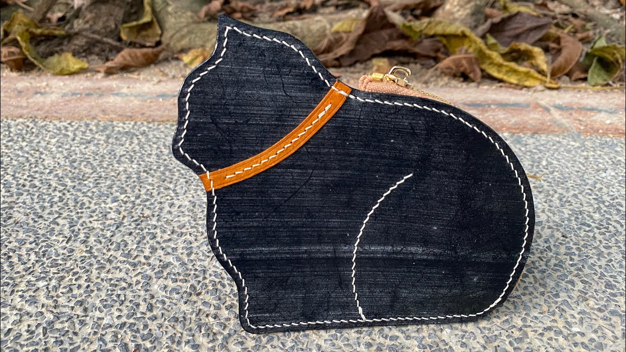 No.8 Making cat shaped coin purse (re-upload) - YouTube