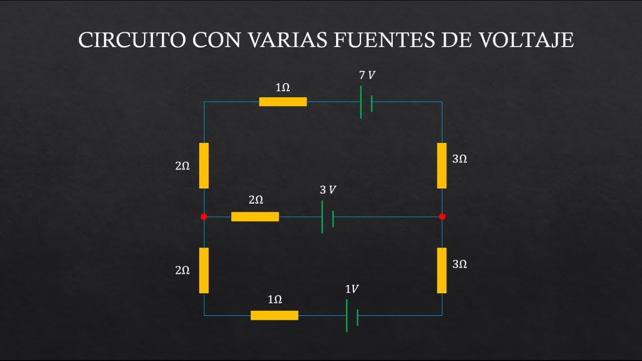 Circuito Con Varias Fuentes De Voltaje Ejercicio Completo Resuelto
