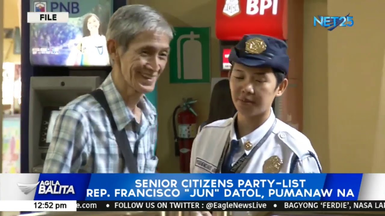 Senior Citizens Party-list Rep. Francisco "Jun" Datol, pumanaw na - YouTube