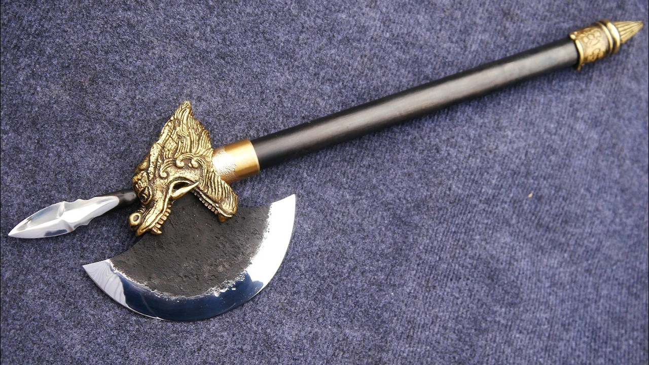 Forging The Dragon Head Axe, symbolizing the beauty, power and ...