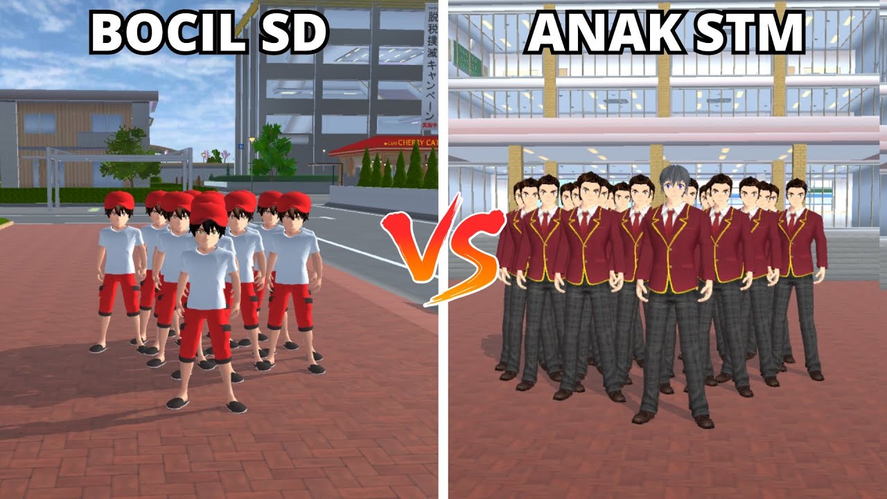 TAWURAN BOCIL SD SERANG SEKOLAH ANAK STM!! - SAKURA SCHOOL SIMULATOR ...