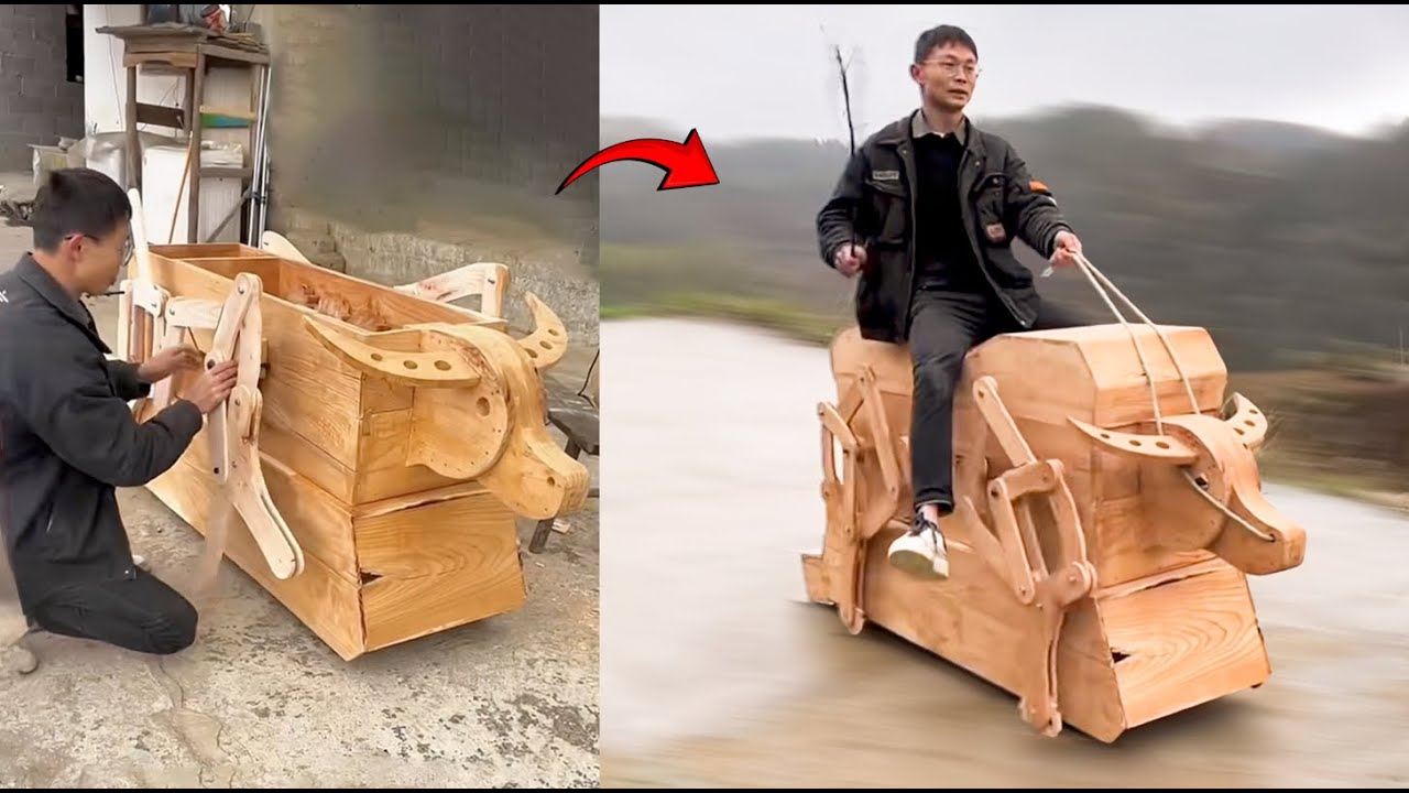 This Wooden Bull is Fast! The Most Creative Carpenter in Asia ...