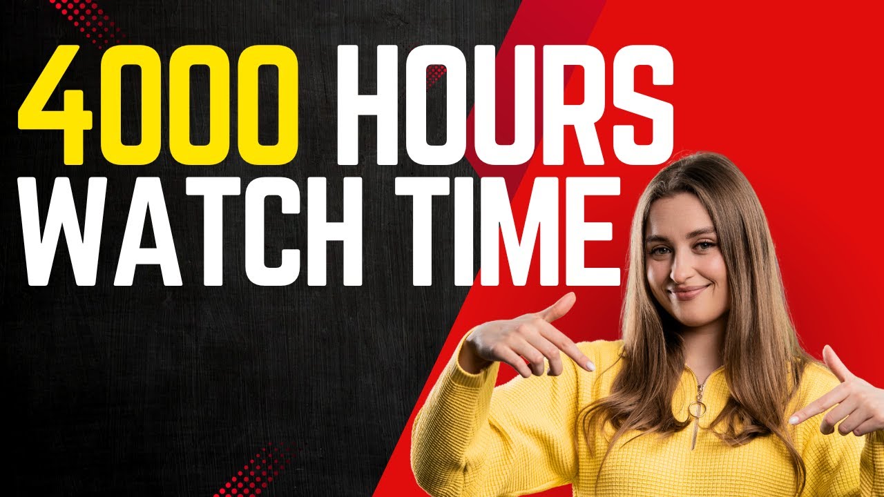How to Achieve 4,000 Hours of Watch Time In 3 Minutes - YouTube