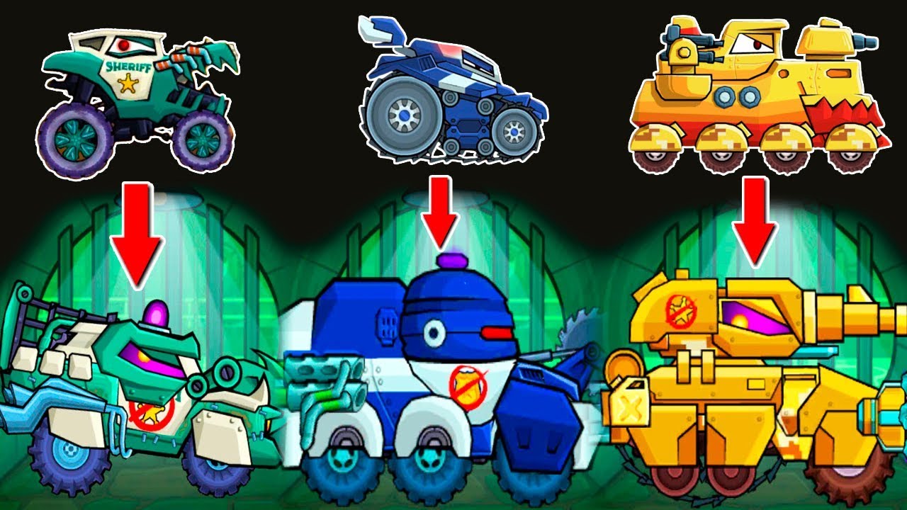 Машина Ест Машину 3 Придание Полиции: Тачки из Полисопедии против своих Боссов в игре Car Eats ...