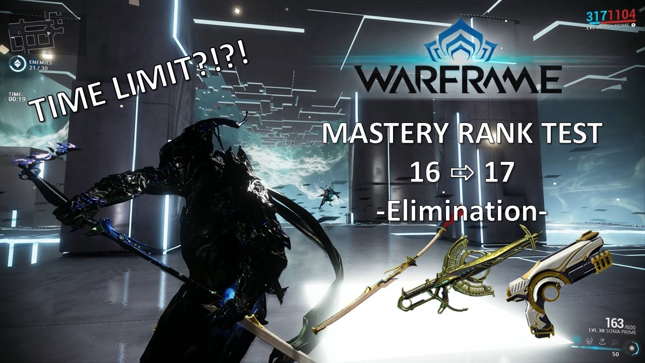 Warframe - Mastery Rank Test 16 to 17 - YouTube