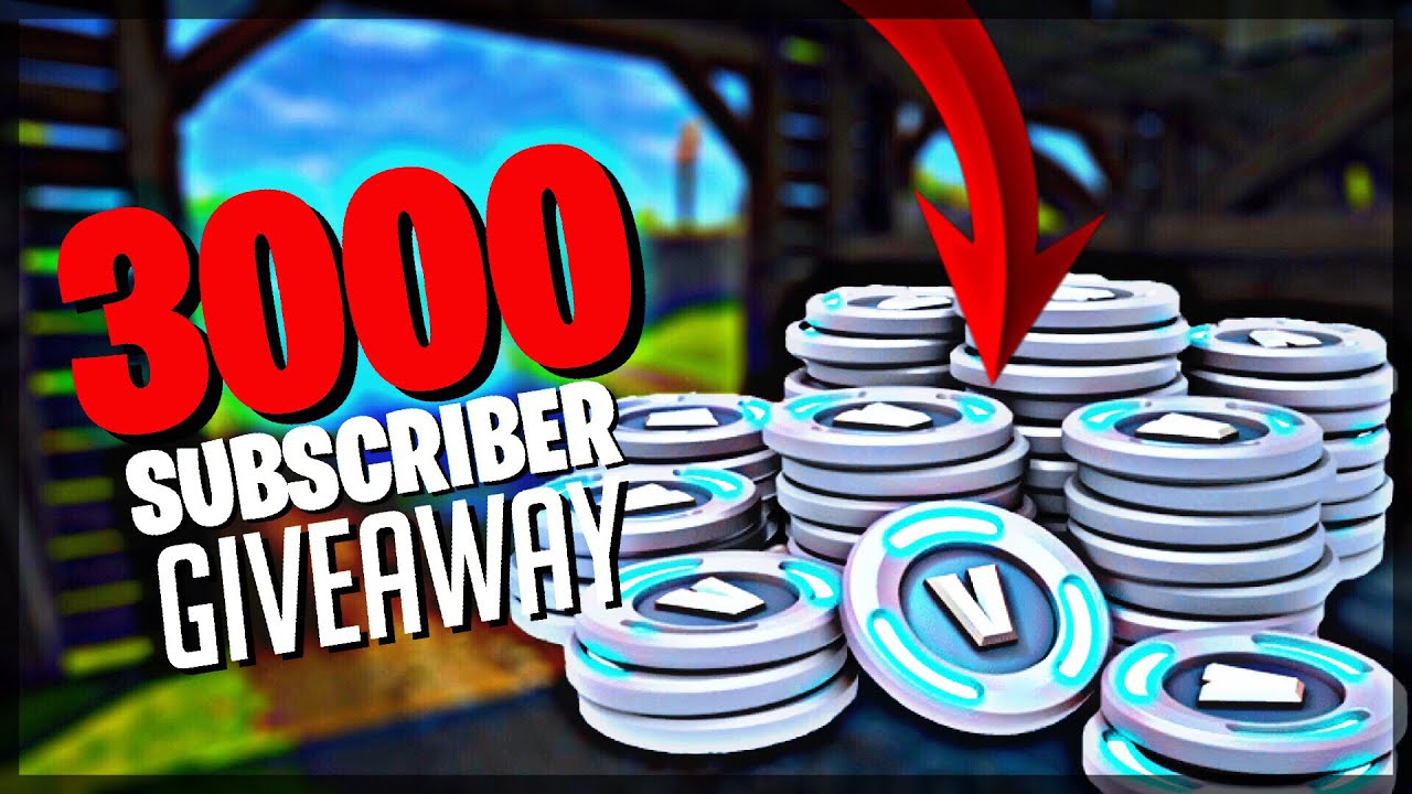 4000 V-Bucks GIVEAWAY in Fortnite! Thank You For 3,000 Subscribers ...