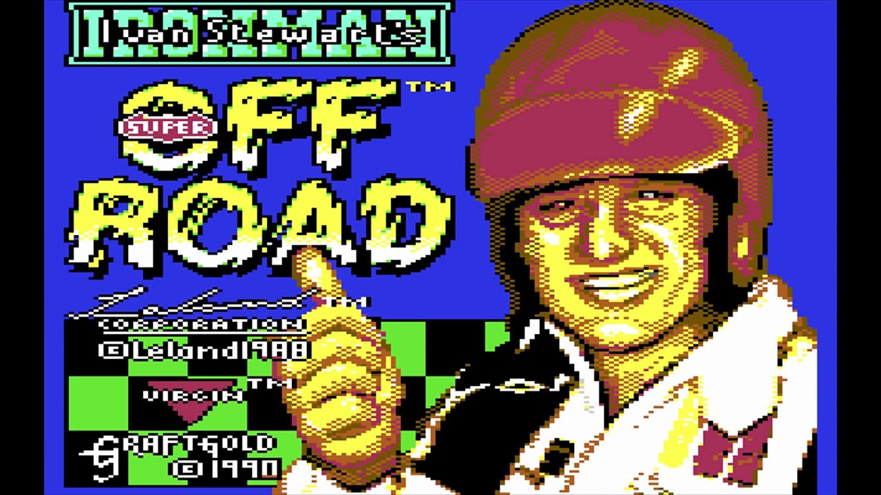 Ivan "Ironman" Stewart's Super Off Road (Commodore 64) – Écran-titre ...
