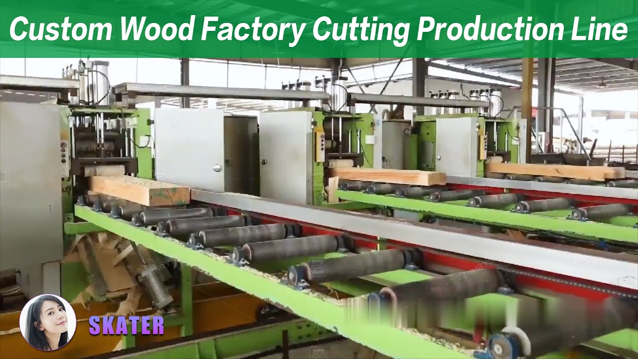 Custom Wood Factory Cutting Production Line - YouTube