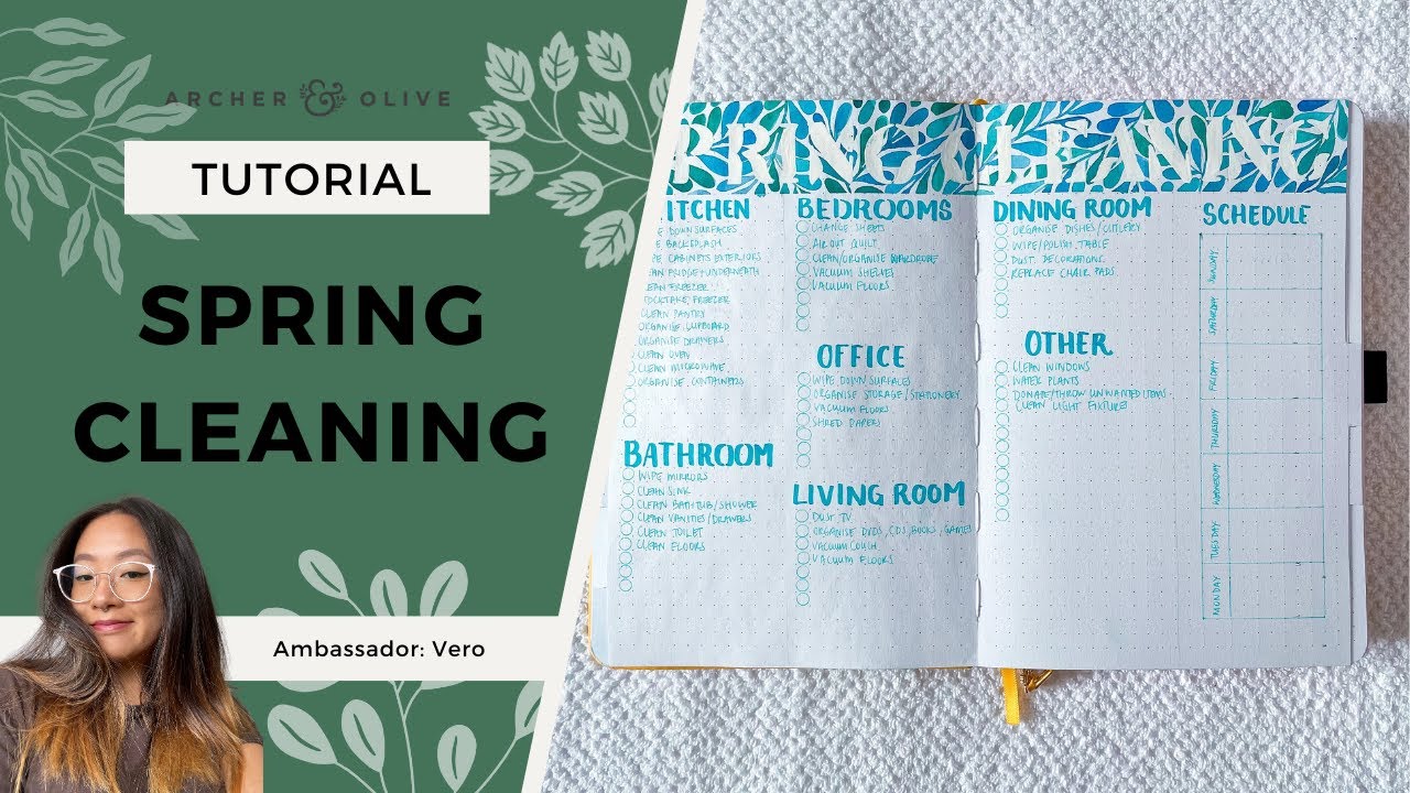How To Create A Spring Cleaning Bullet Journal Tracker | Cleaning ...