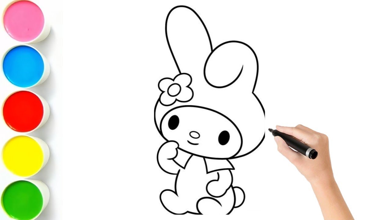 How To Draw My Melody | Sanrio | Cute Easy Drawing Tutorial - YouTube