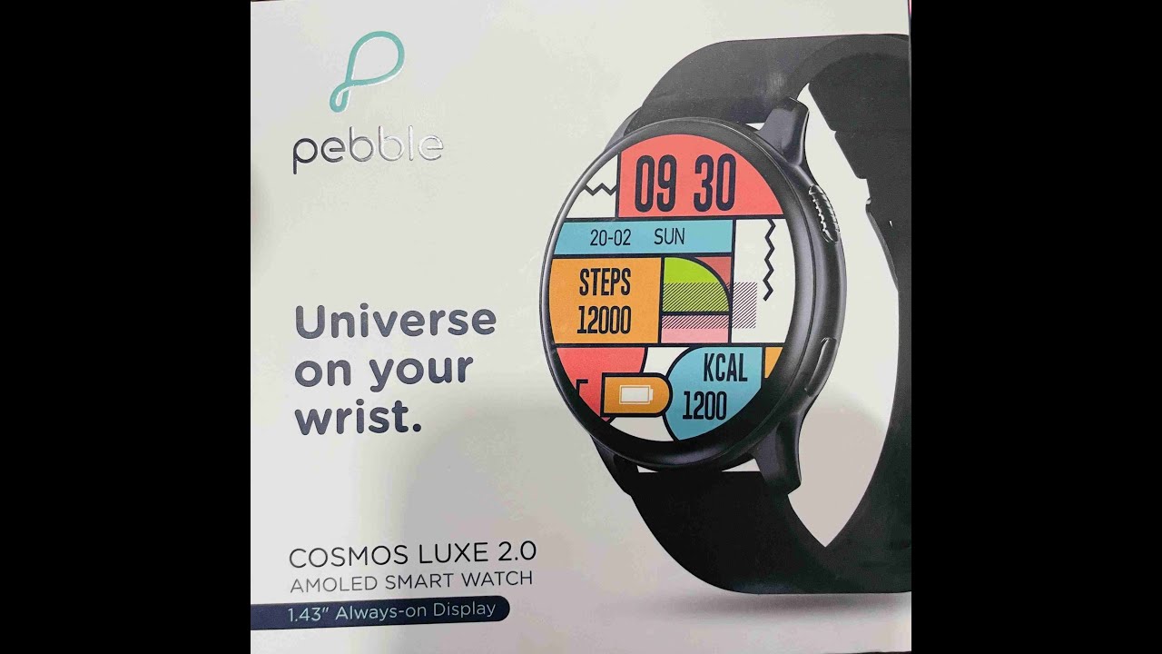 Pebble Cosmos Luxe 2.0 1.43 Amoled smart Watch Unboxing Bezel-Less ...