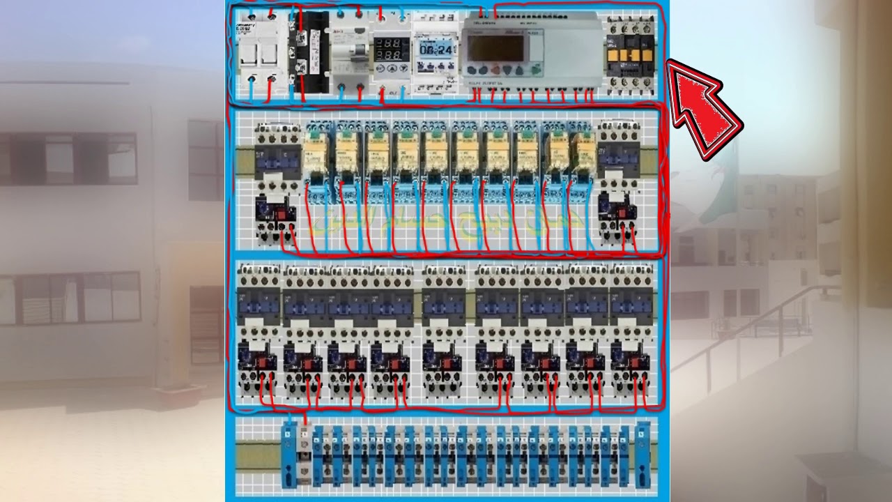 Câblage L'armoire électrique de la fontaine avec L'automate millenium 3 ...
