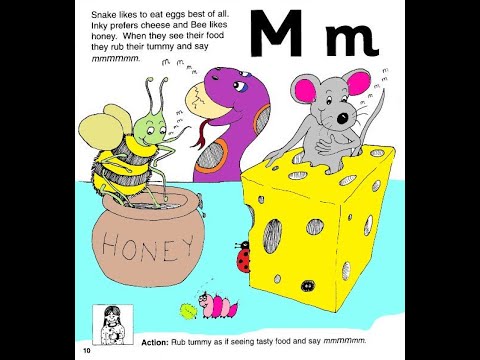 m Song 3 Times | Jolly Phonics | Workbook 2 - YouTube