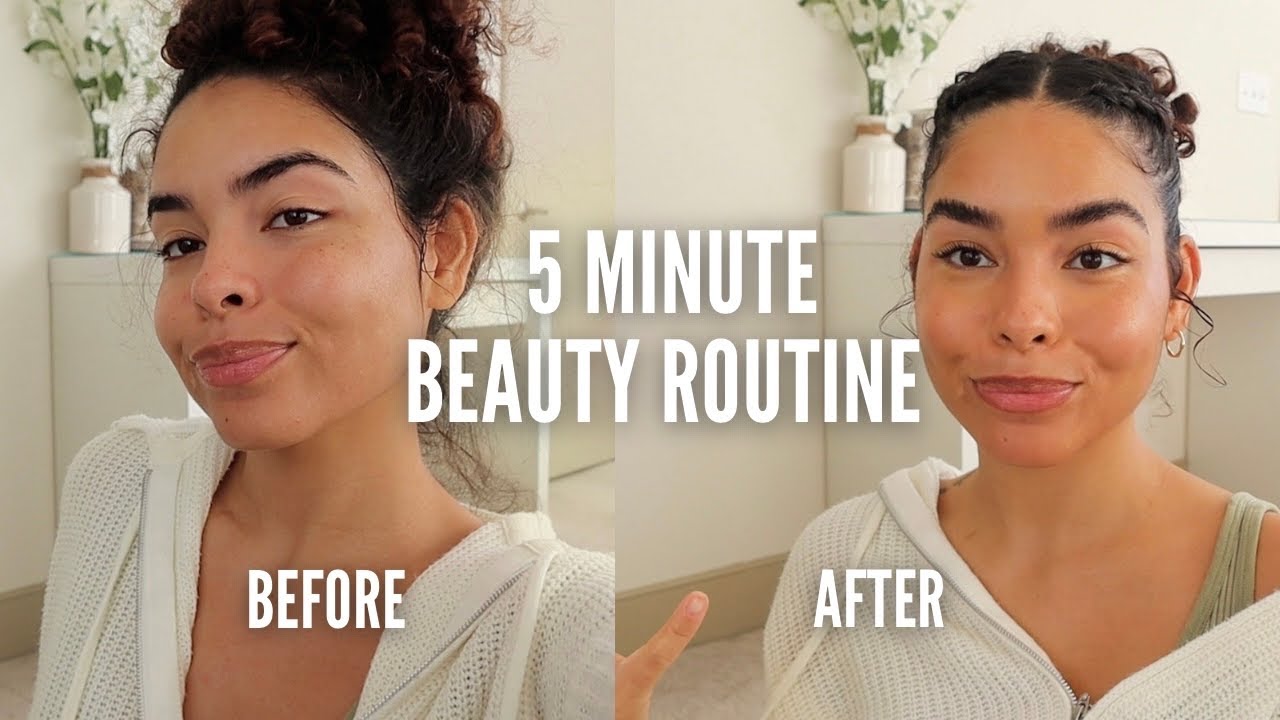 QUICK MORNING BEAUTY ROUTINE | Easy Curly Hairstyle & 5-Minute Makeup ...