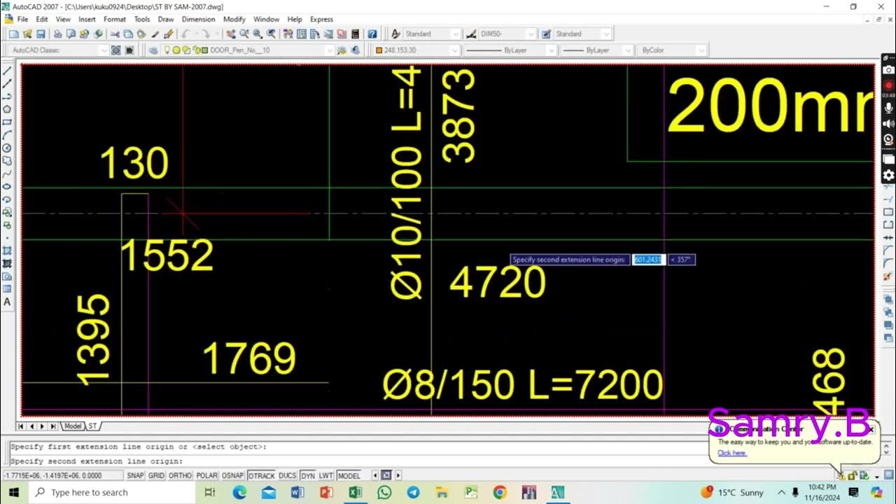 How to calculate rebar quantity for slab by Amharic? - YouTube