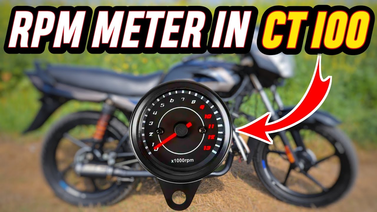 New RPM Meter Installation in Bajaj CT 100 Bike - YouTube