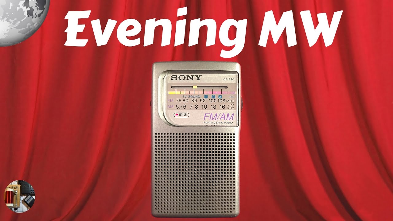 Sony ICF-P20 Import AM FM Radio Evening MW - YouTube
