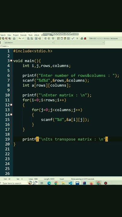 matrix in C language - YouTube
