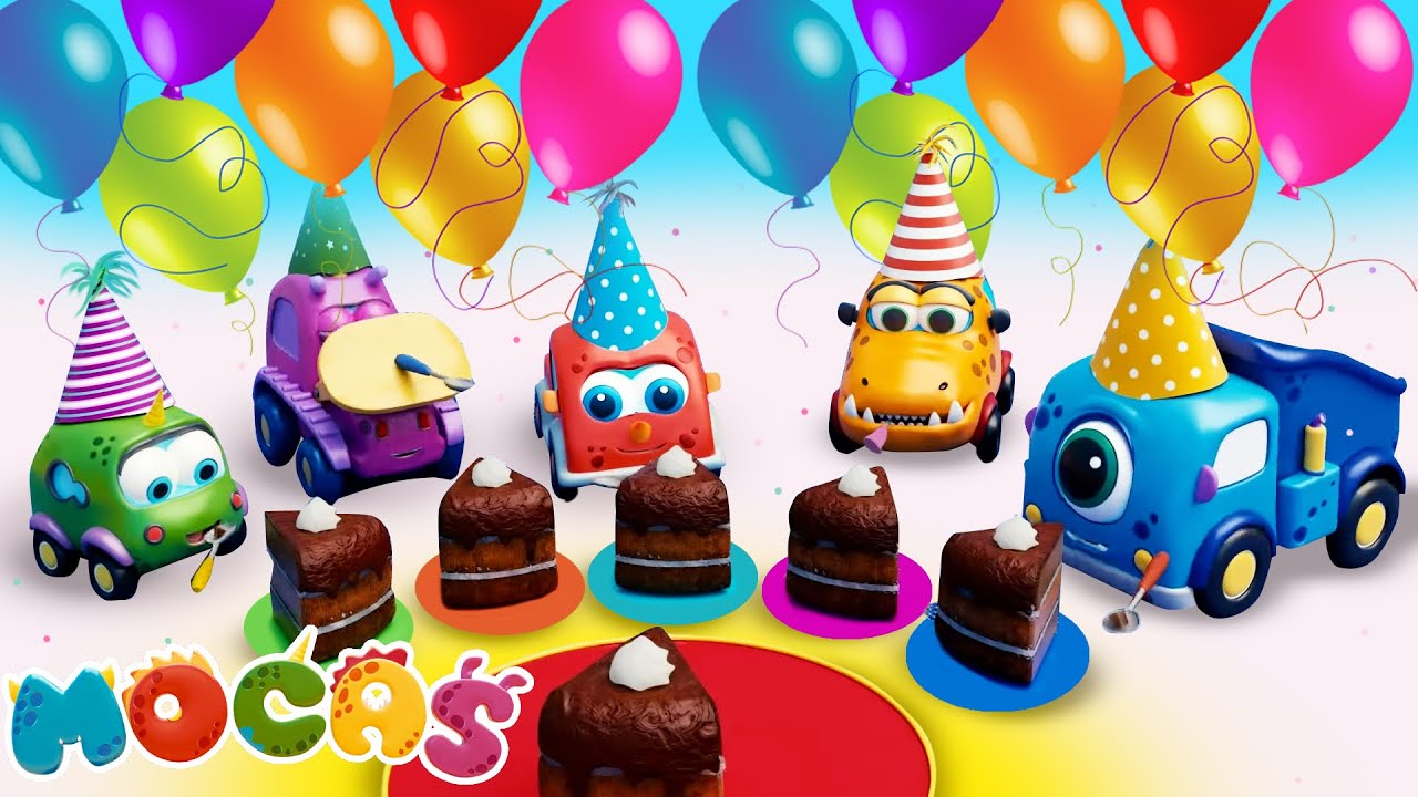 Mocas: Little Monster Cars for Kids - Toy Bus Birthday! Toy Cars ...