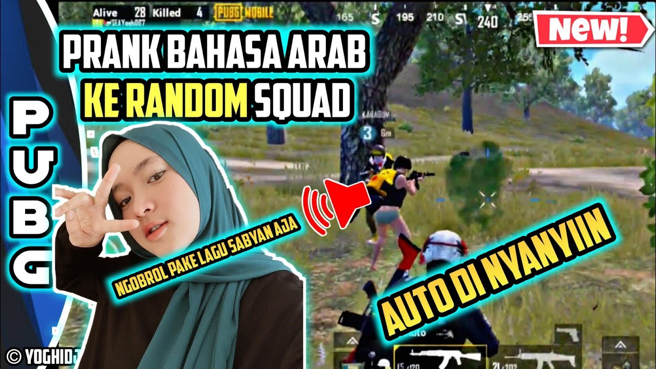 Prank Bahasa Arab Ke Random Squad Auto Nyanyi Sabyan - PUBG MOBILE - YouTube