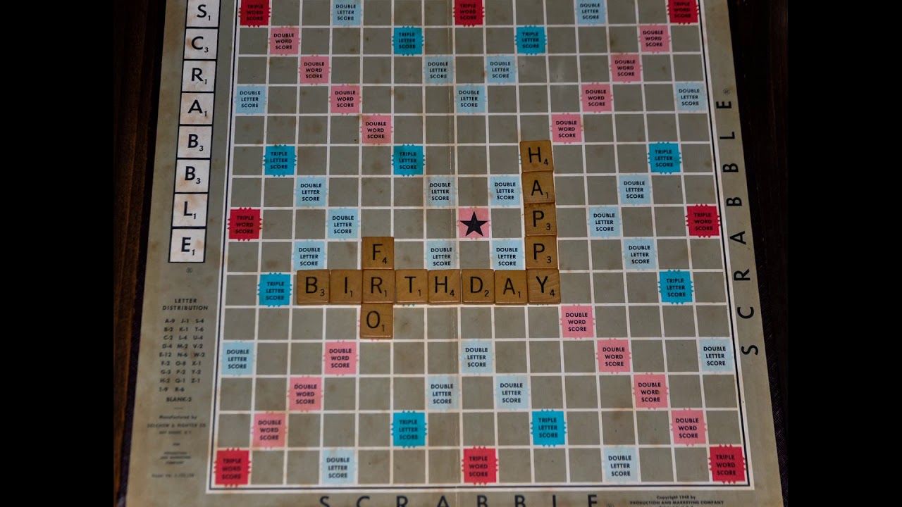 Scrabble Tile Birthday Greeting - YouTube